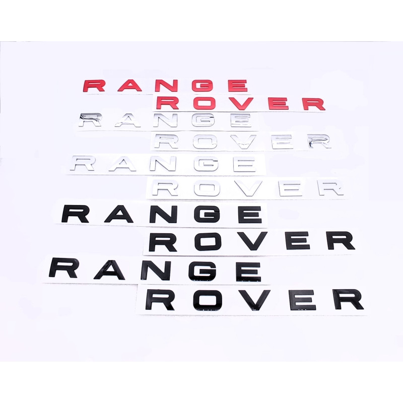 EMBLEMA DELANTERO O TRASERO LETRAS RANGE ROVER ROJAS