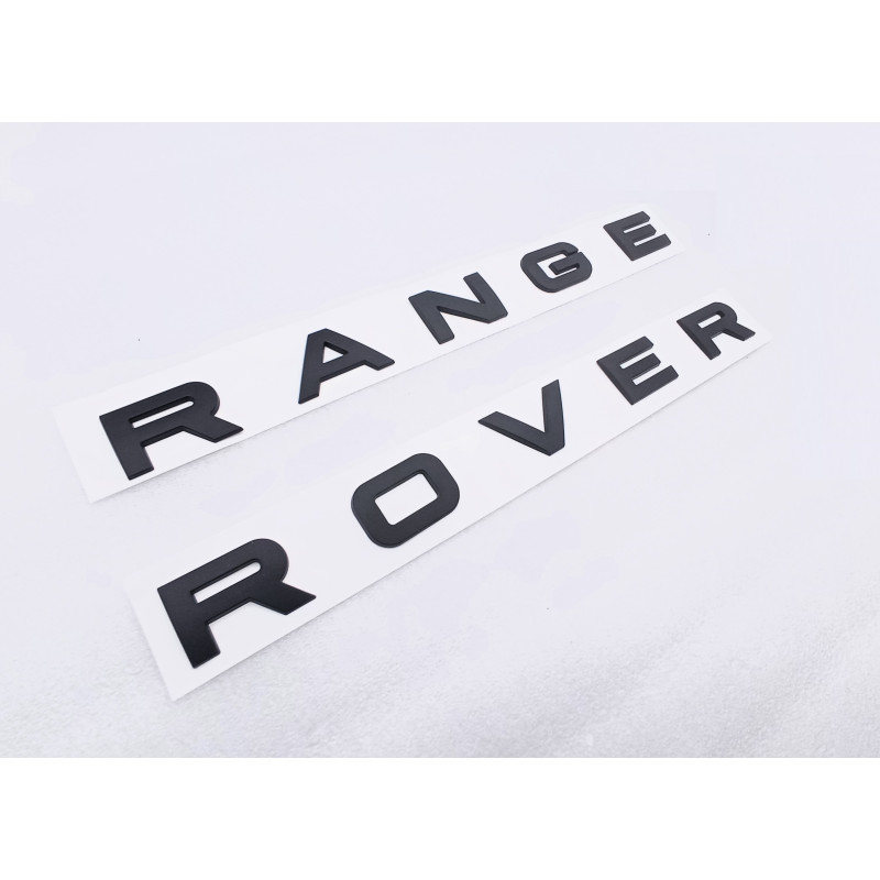 EMBLEMA DELANTERO O TRASERO LETRAS RANGE ROVER NEGRO MATE