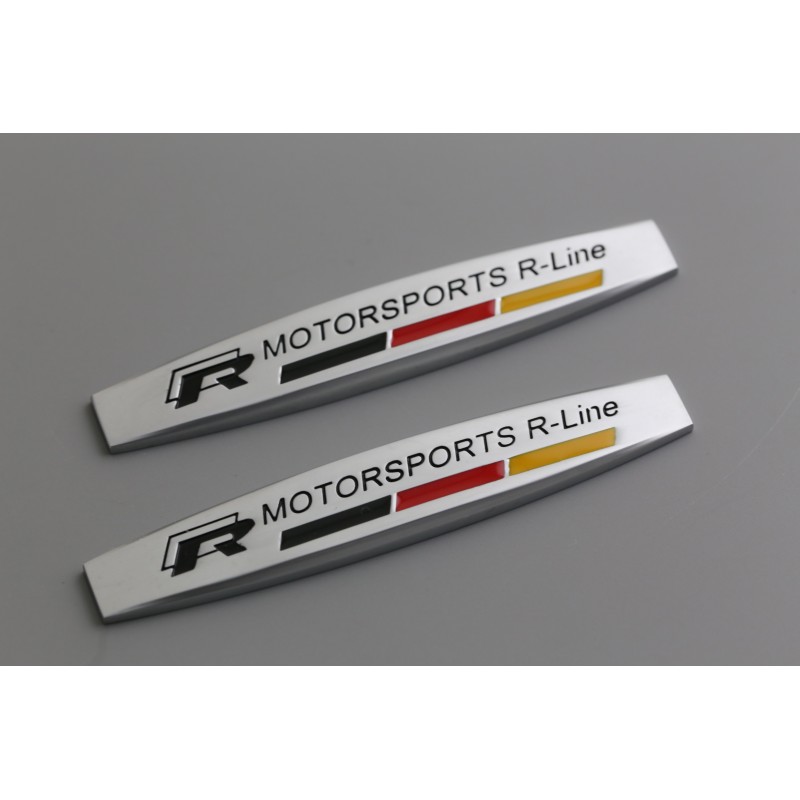 2 EMBLEMAS LATERALES VW MOTORSPORTS R LINE MATE