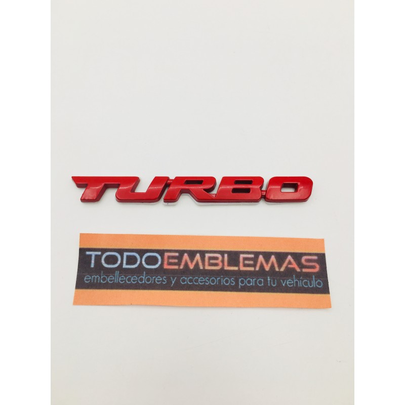EMBLEMA TURBO ROJO