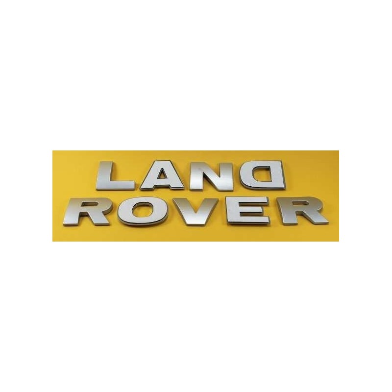 EMBLEMA DELANTERO O TRASERO LETRAS LAND ROVER GRIS
