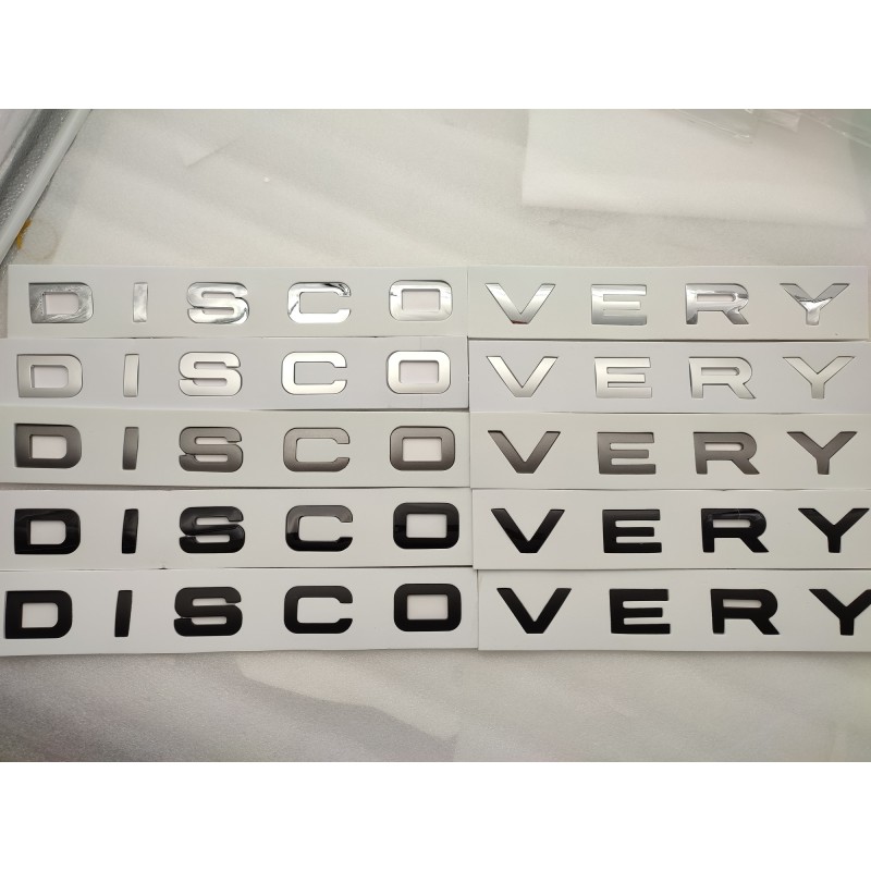 EMBLEMA DELANTERO O TRASERO LETRAS DISCOVERY PLATA