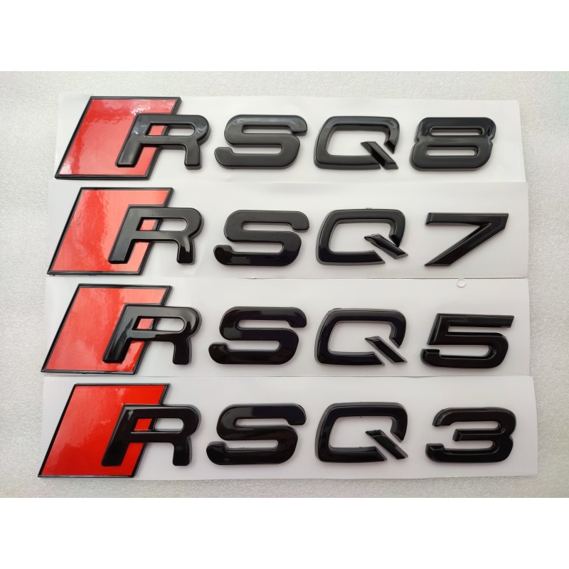 Emblema trasero audi rsq7 negro